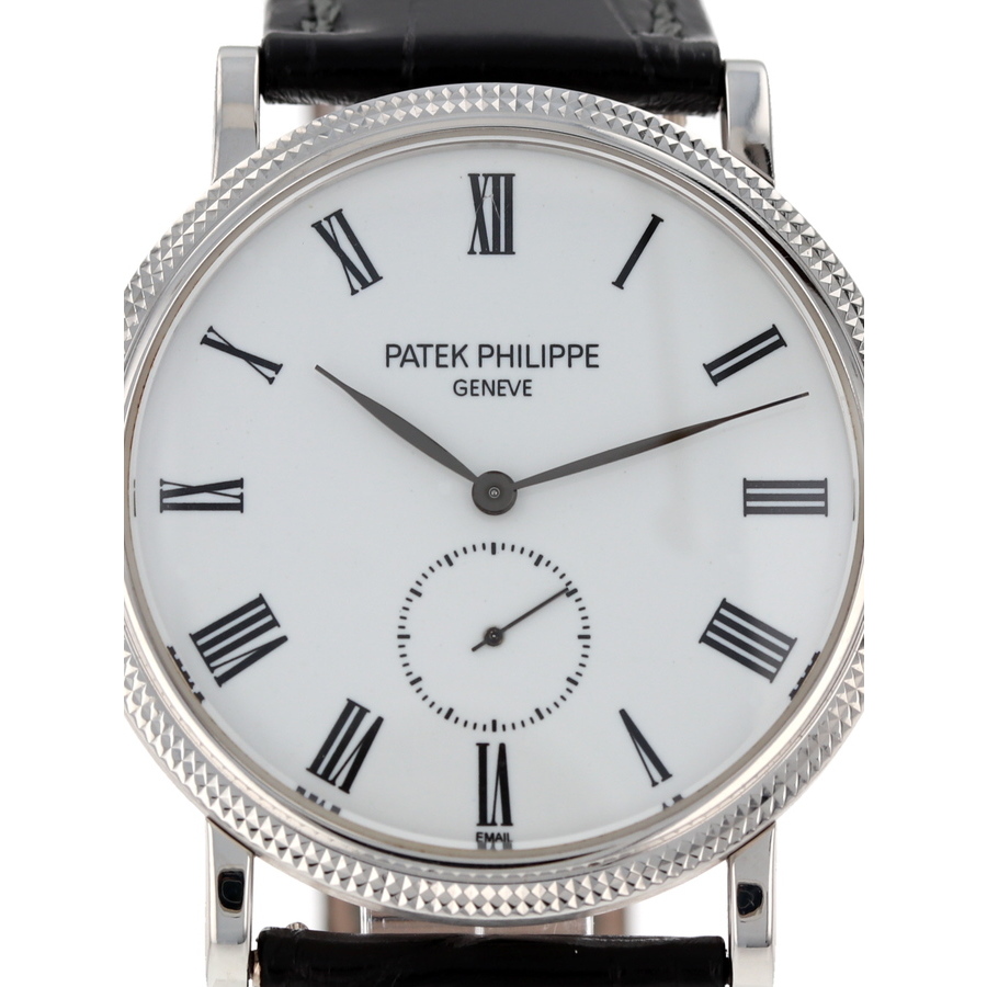 Patek Philippe Pre-owned Patek Philippe Calatrava Hand Wind White Dial ...
