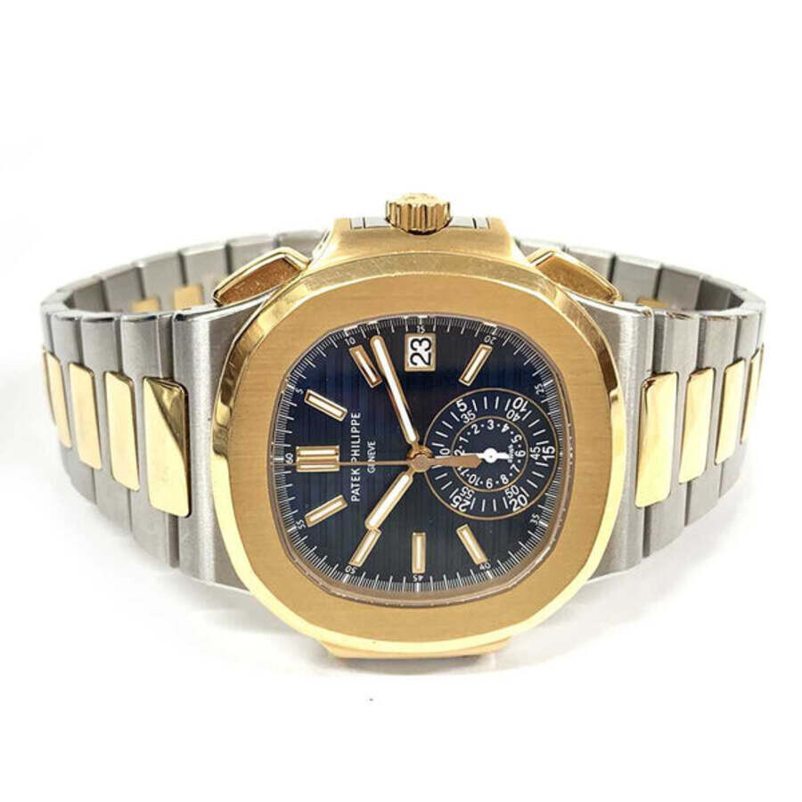 Patek Philippe Pre-owned Patek Philippe Nautilus Chronograph Blue ...