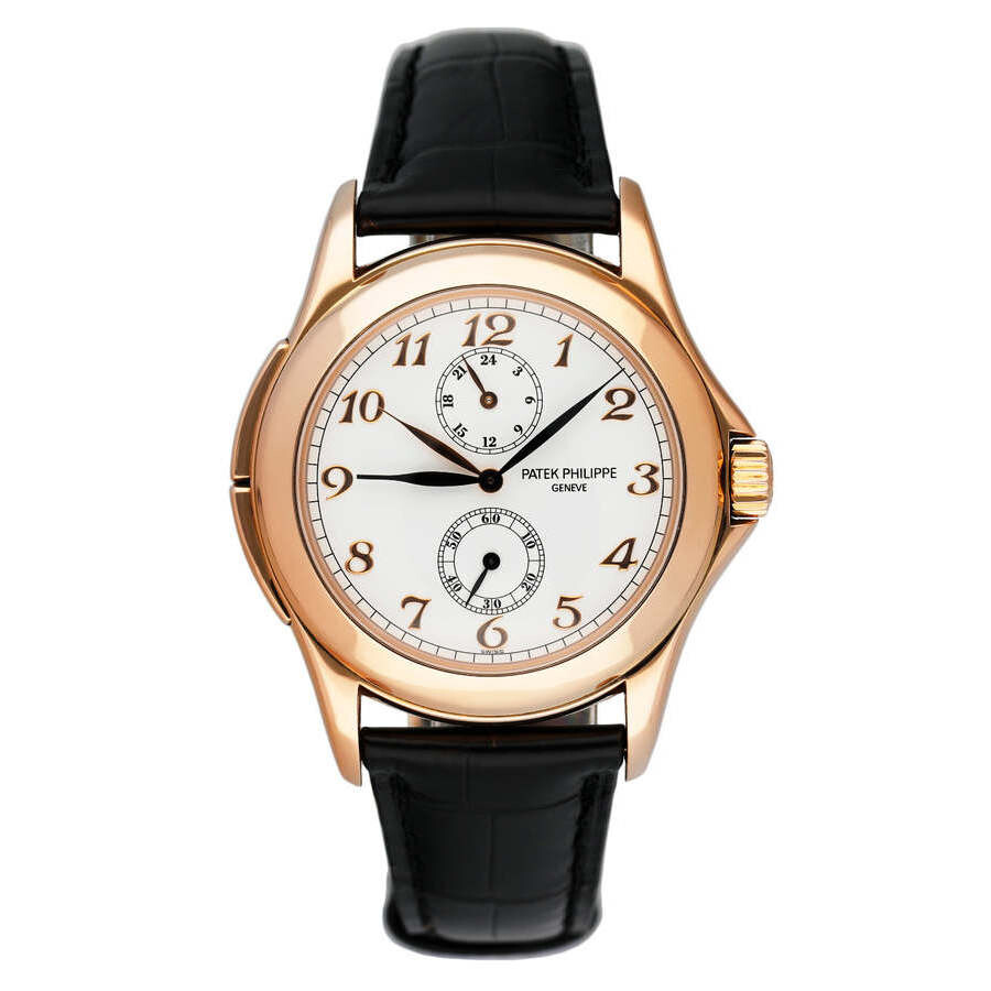 Patek Philippe Pre-owned Patek Philippe Travel Time GMT White Dial Men ...
