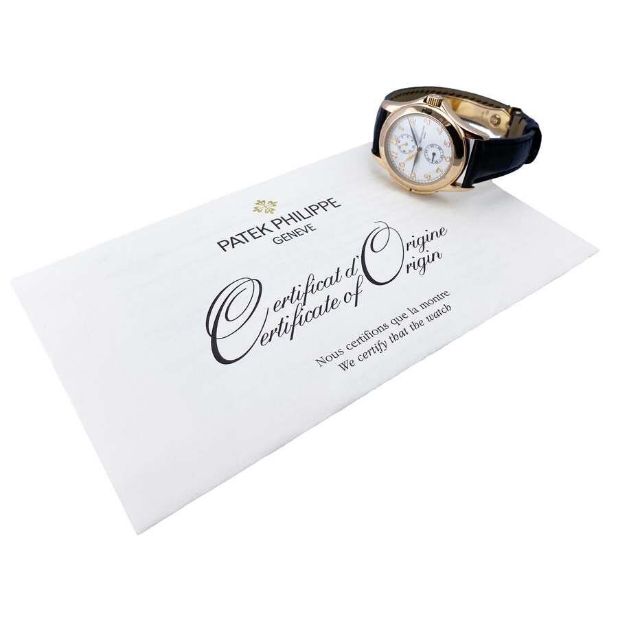 Patek Philippe Pre-owned Patek Philippe Travel Time GMT White Dial Men ...