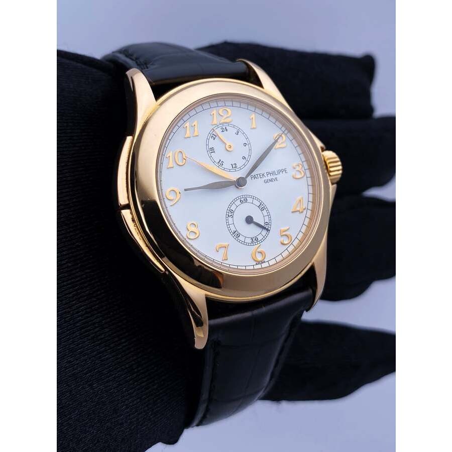 Patek Philippe Pre-owned Patek Philippe Travel Time GMT White Dial Men ...