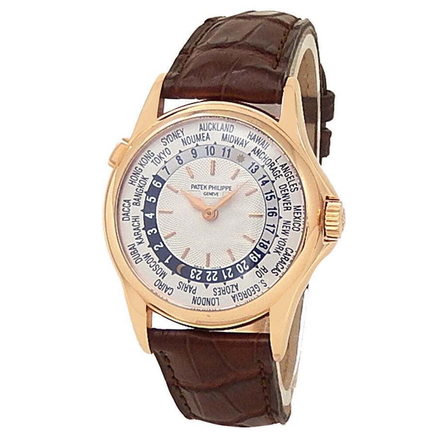 Patek Philippe Pre-owned Patek Philippe World Time GMT Automatic White ...