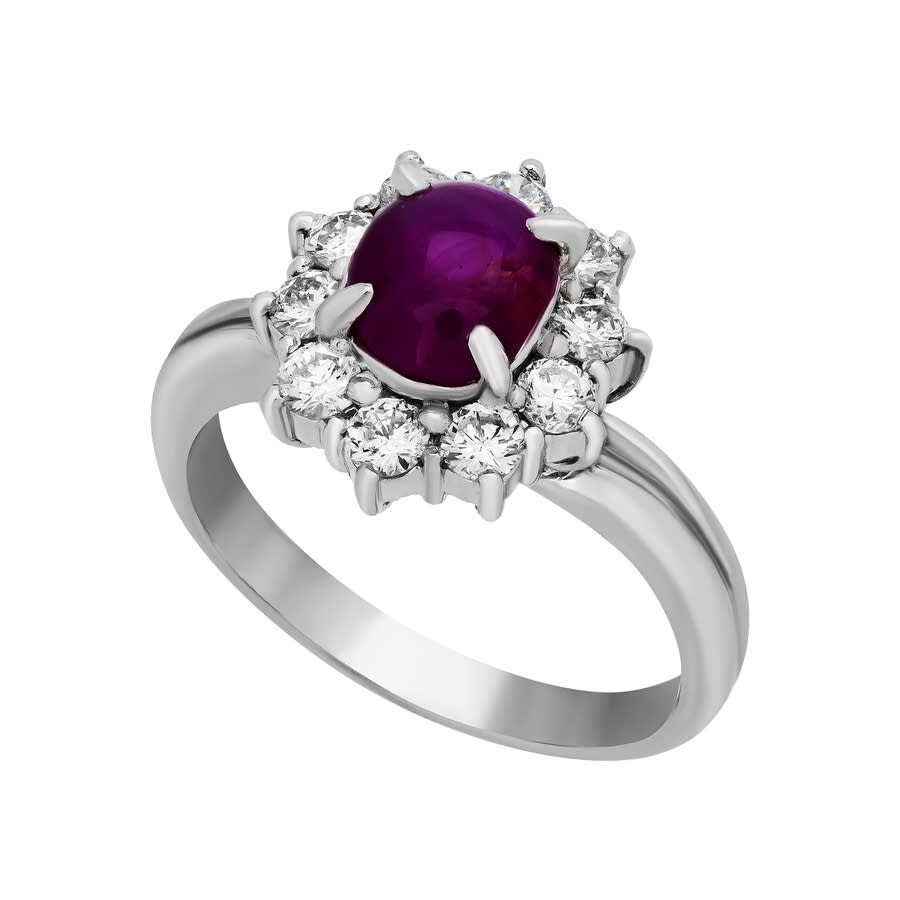 Tresorra Pre-Owned Platinum Diamond & Ruby Ring 65207 - Jomashop