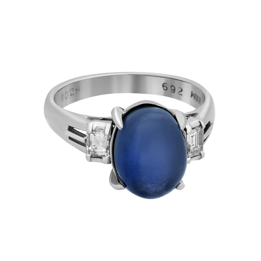 Blank Pre-Owned Platinum Diamond Star Sapphire Ring 37675 - Jomashop