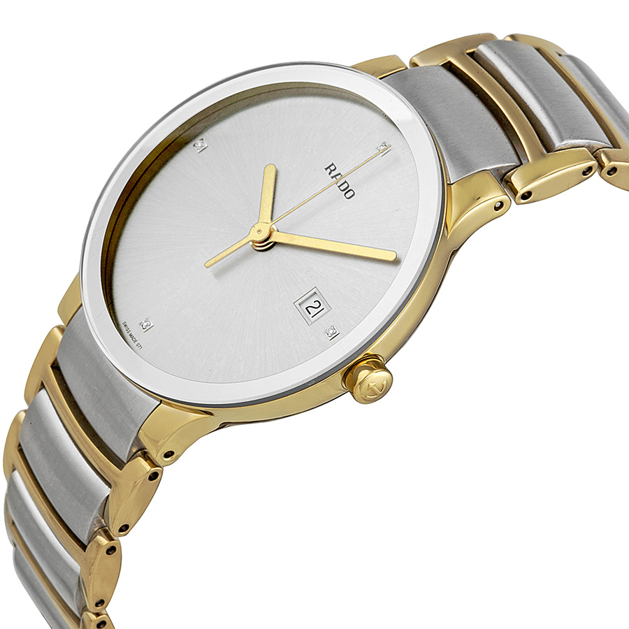 Rado Pre-owned Rado Centrix Jubile Silver Dial Two-tone Men's Watch ...