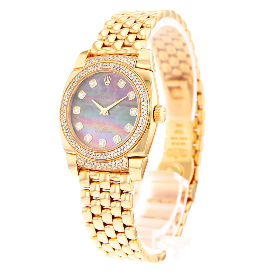 Rolex Pre-owned Rolex Cellini Cestello Quartz Diamond Ladies Watch 6311 - Pre-Owned Watches ...