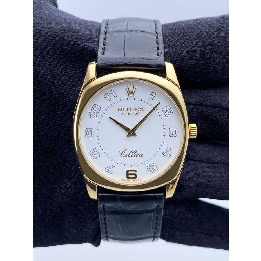 Rolex Pre-owned Rolex Cellini Hand Wind White Dial Men's Watch 4233/8 ...