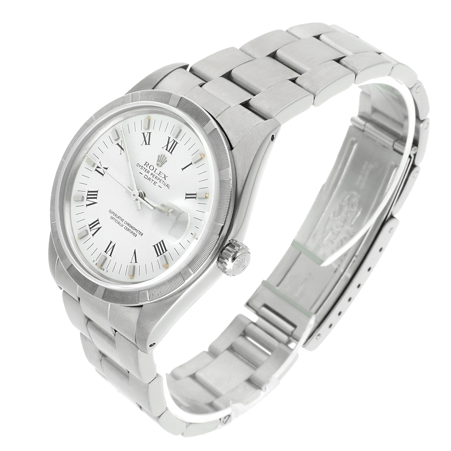 Rolex Pre-owned Rolex Date Automatic White Dial Unisex Watch 15010 ...