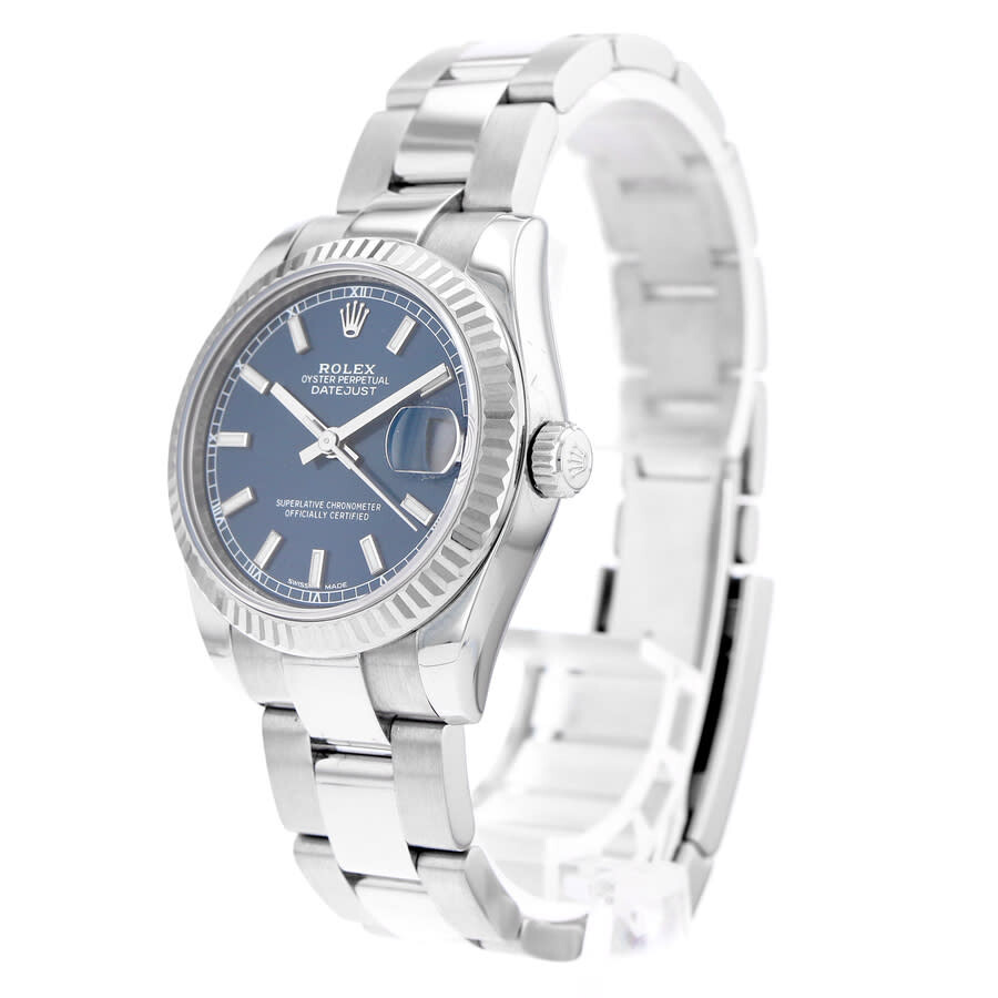 Rolex Pre-owned Rolex Datejust 31 Automatic Chronometer Blue Dial ...