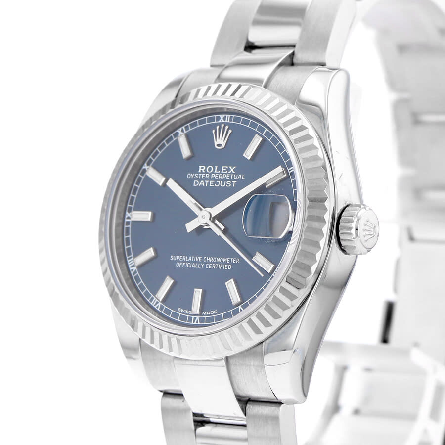 Rolex Pre-owned Rolex Datejust 31 Automatic Chronometer Blue Dial ...