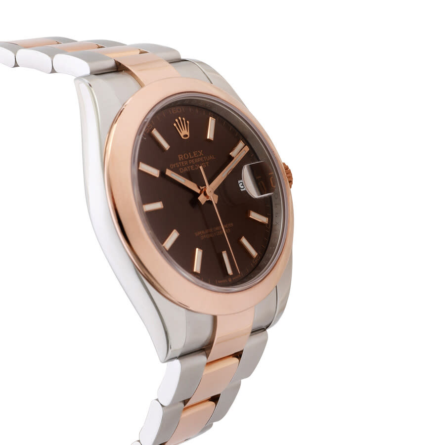 Rolex Pre-owned Rolex Datejust 41 Chocolate Brown Dial Steel and 18K ...