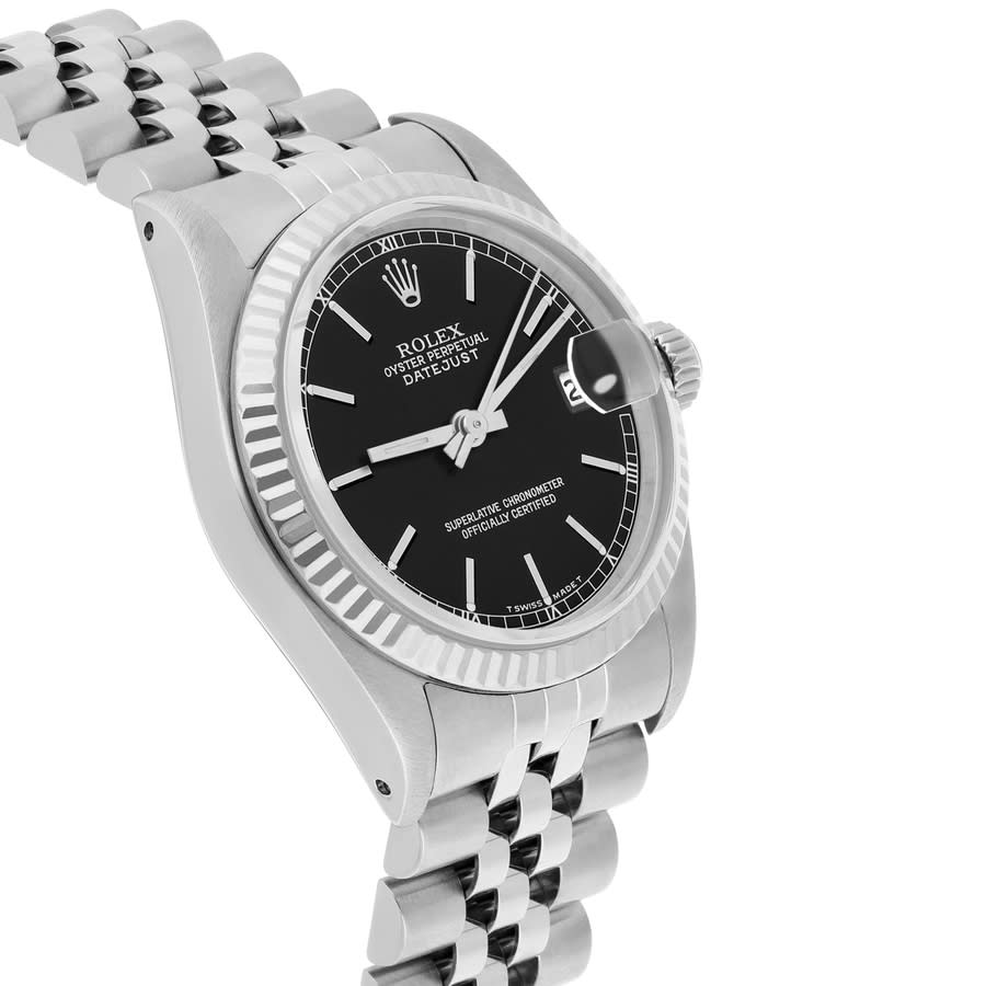 Rolex Pre-owned Rolex Datejust Automatic Black Dial Ladies Watch 68274 ...