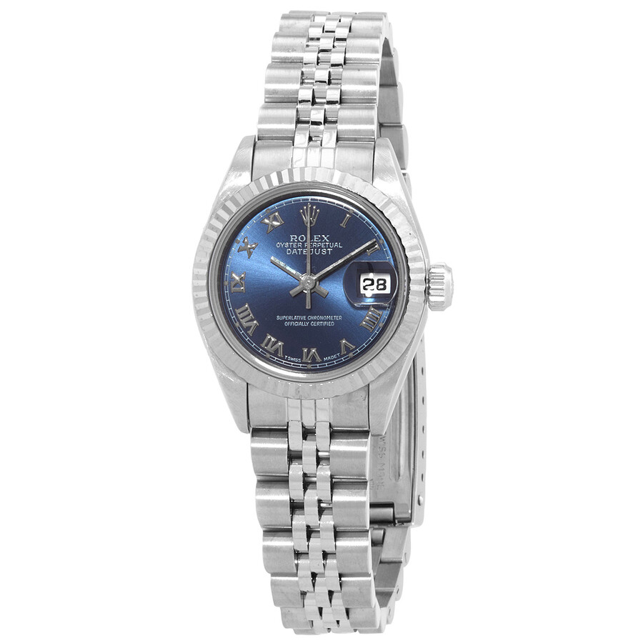 Rolex Pre-owned Rolex Datejust Automatic Blue Dial Ladies Watch 69174 ...