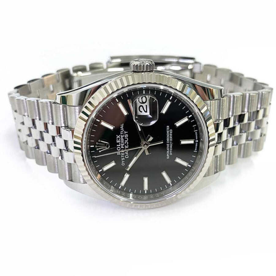 Rolex Pre-owned Rolex Datejust Automatic Chronometer Black Dial Men's ...