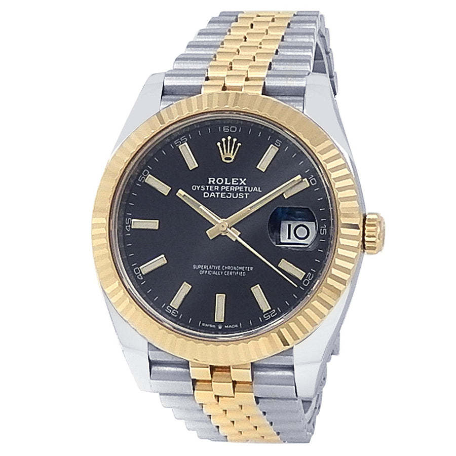 Rolex Pre-owned Rolex Datejust Automatic Chronometer Black Dial Men's ...