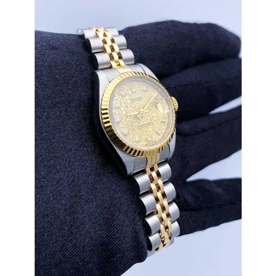 Rolex Pre-owned Rolex Datejust Automatic Chronometer Diamond Champagne ...