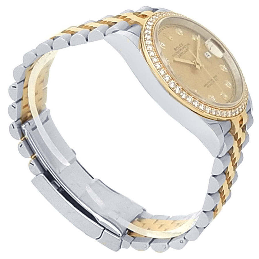 Rolex Pre-owned Rolex Datejust Automatic Chronometer Diamond Champagne ...