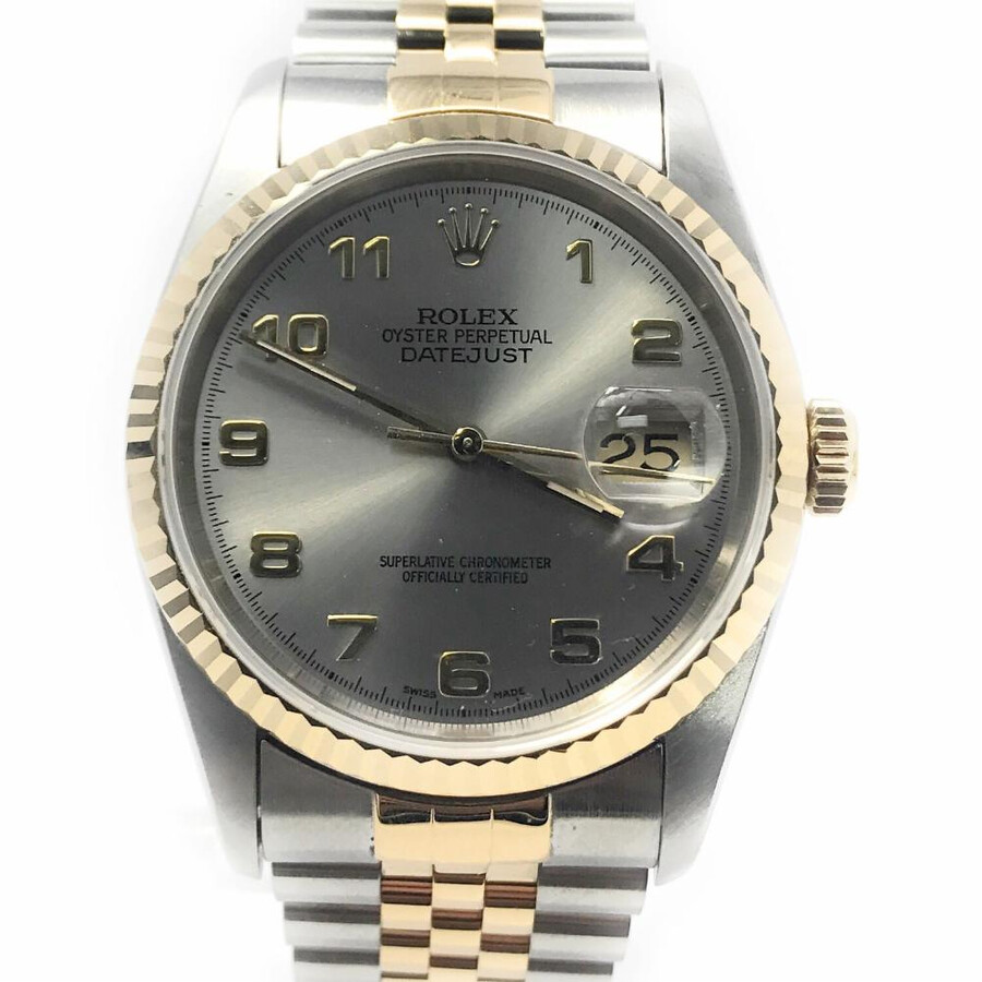 Rolex Pre-owned Rolex Datejust Automatic Chronometer Grey Dial Men's ...