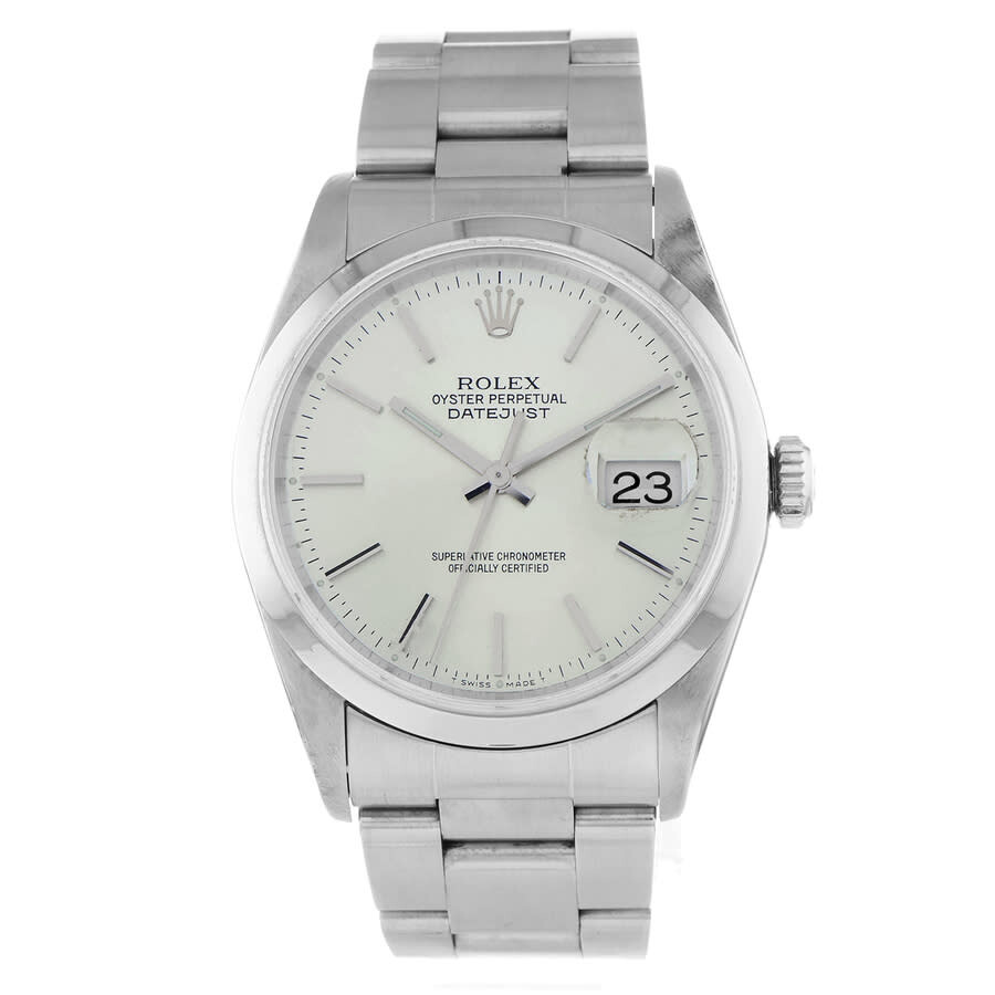 Rolex Pre-owned Rolex Datejust Automatic Chronometer Silver Dial Men's ...