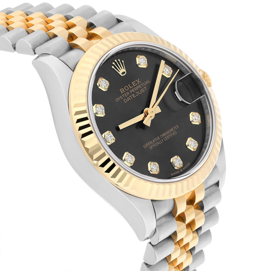 Rolex Pre-owned Rolex Datejust Automatic Diamond Grey Dial Ladies Watch ...