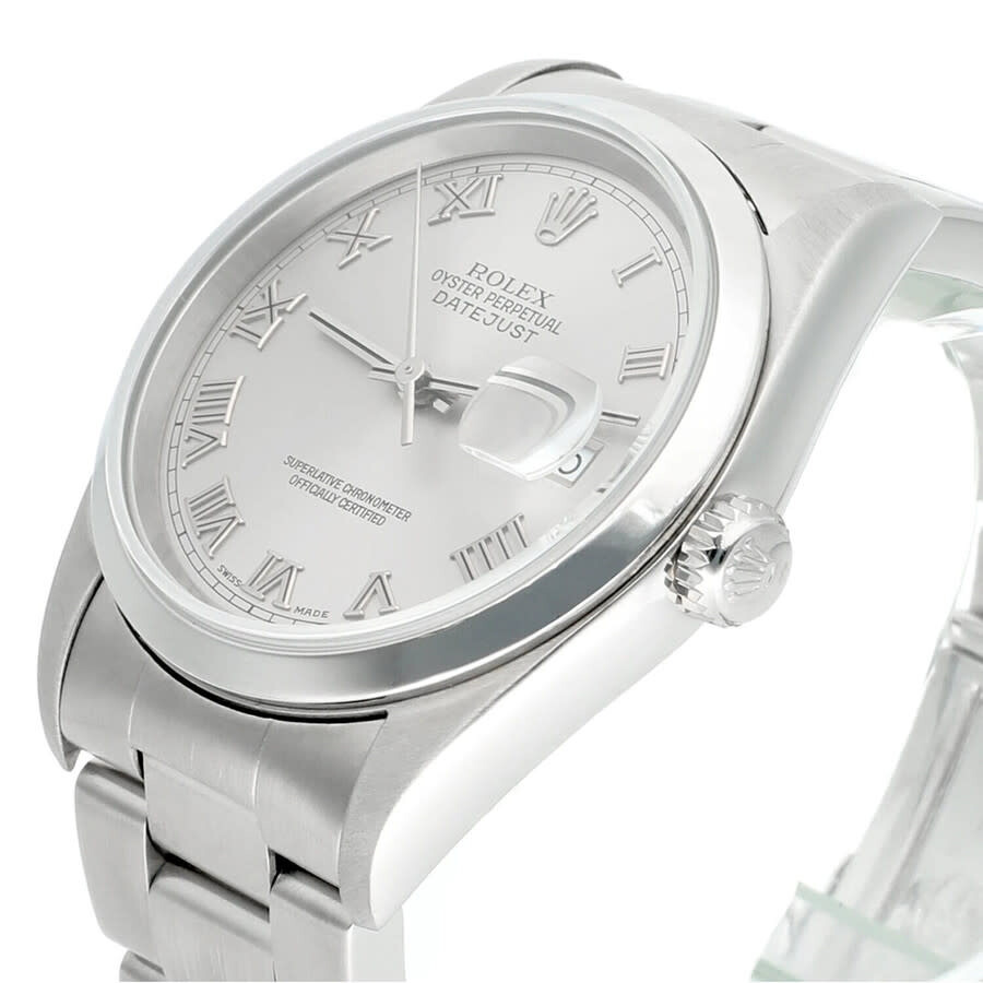 Rolex Pre-owned Rolex Datejust Automatic Silver Dial Unisex Watch 16200 ...