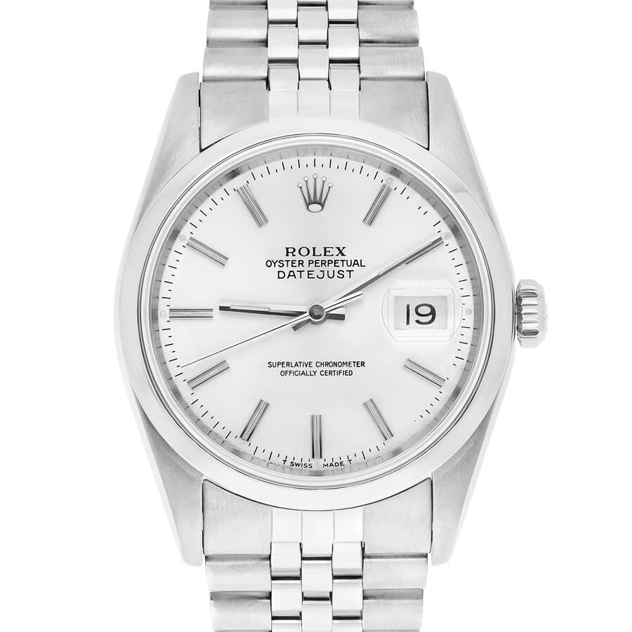 Rolex Pre-owned Rolex Datejust Automatic Silver Dial Unisex Watch 16200 ...