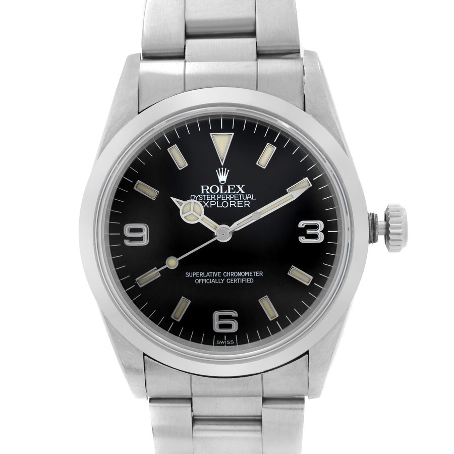 Rolex Pre-owned Rolex Explorer Automatic Chronometer Black Dial Men's ...