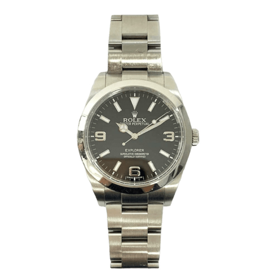 Rolex Pre-owned Rolex Explorer Automatic Chronometer Black Dial Men's ...