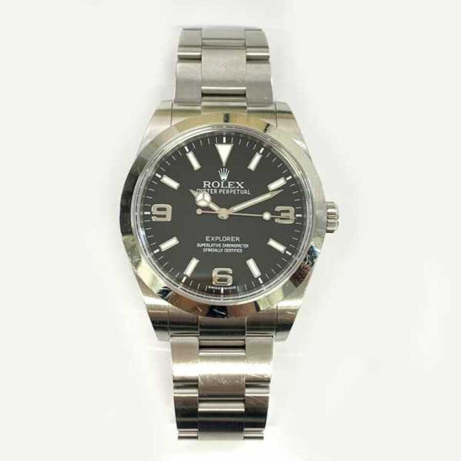 Rolex Pre-owned Rolex Explorer Automatic Chronometer Black Dial Men's ...