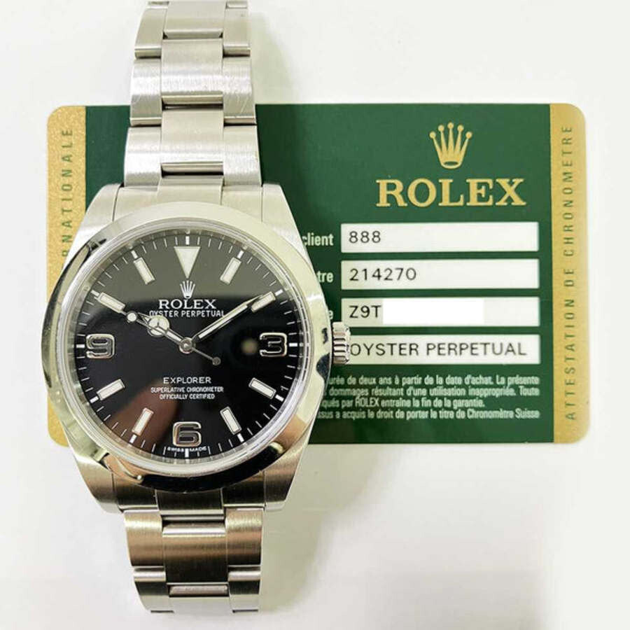 Rolex Pre-owned Rolex Explorer Automatic Chronometer Black Dial Men's ...