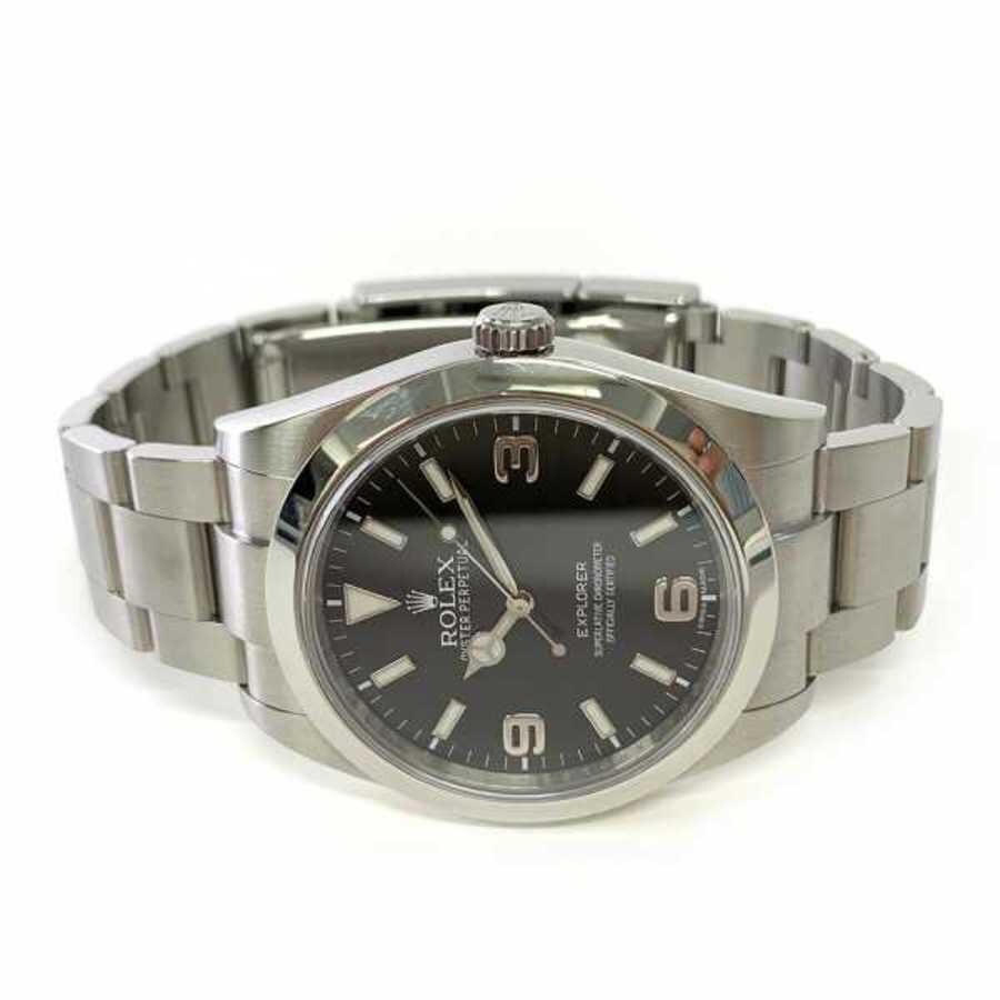 Rolex Pre-owned Rolex Explorer Automatic Chronometer Black Dial Men's ...