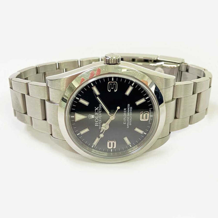Rolex Pre-owned Rolex Explorer Automatic Chronometer Black Dial Men's ...