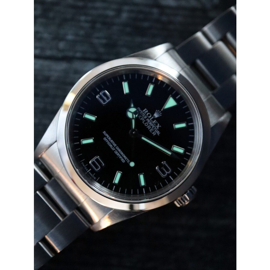 Rolex Pre-owned Rolex Explorer Automatic Chronometer Black Dial Unisex ...