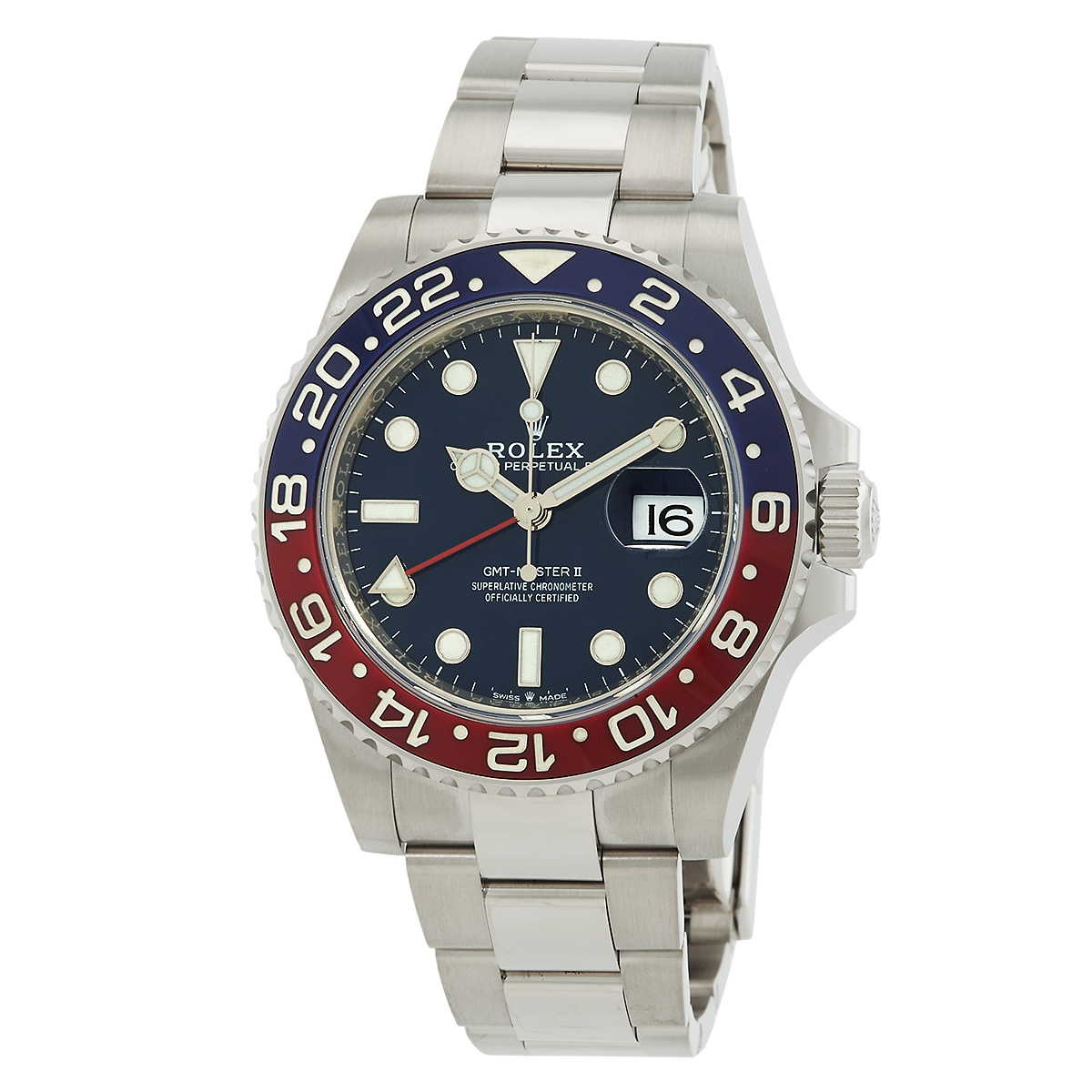 Rolex Pre-owned Rolex GMT-Master II GMT Blue Dial Men's Watch ...