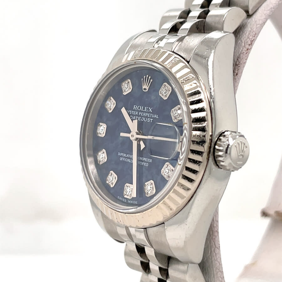 Rolex Pre-owned Rolex Lady Datejust Automatic Diamond Blue Dial Ladies ...