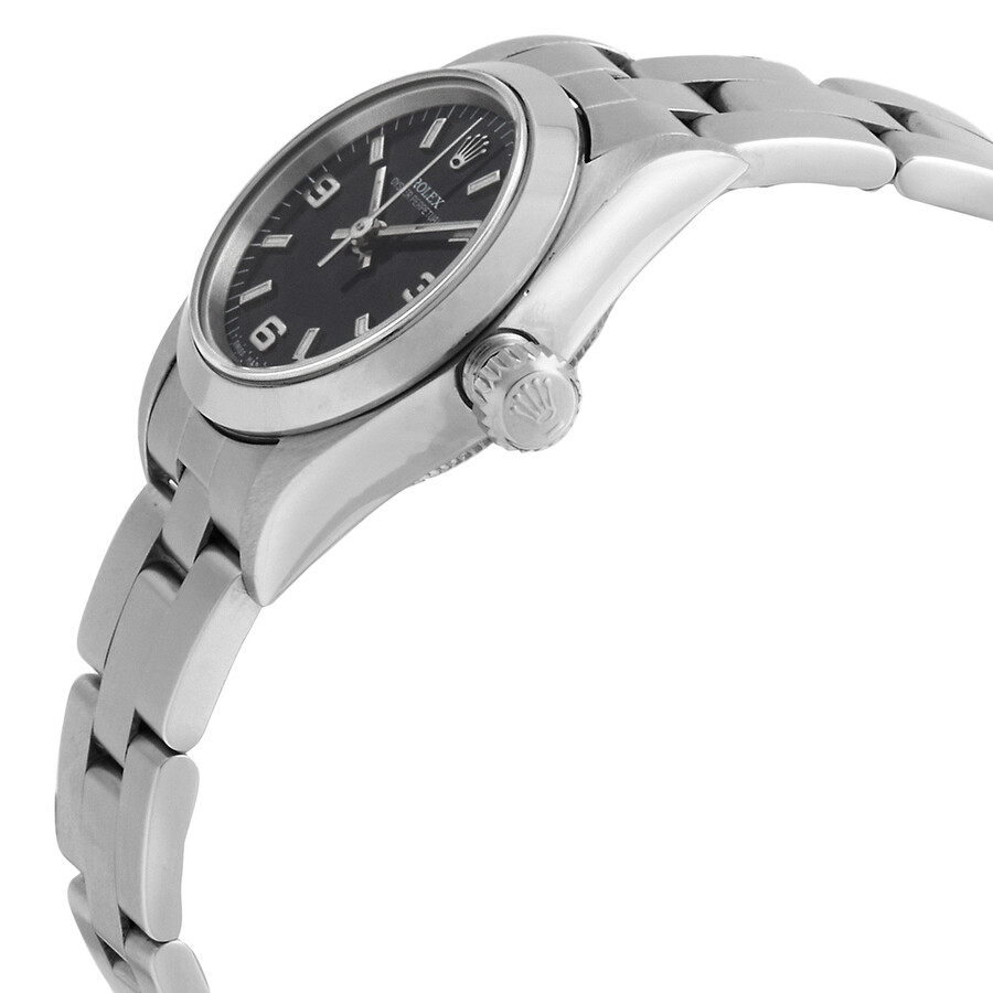 Rolex Pre-owned Rolex Oyster Perpetual Automatic Black Dial Ladies ...