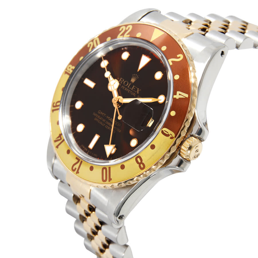 Rolex Pre-owned Rolex Oyster Perpetual Automatic Brown Dial Men's Watch ...
