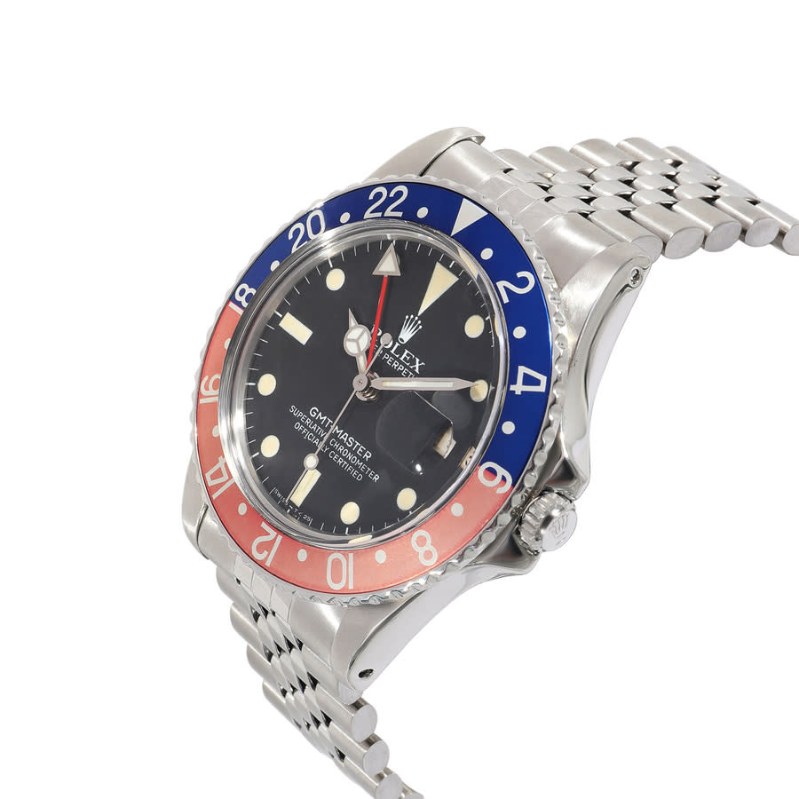 Rolex Pre-owned Rolex Oyster Perpetual Automatic Chronometer Black Dial ...
