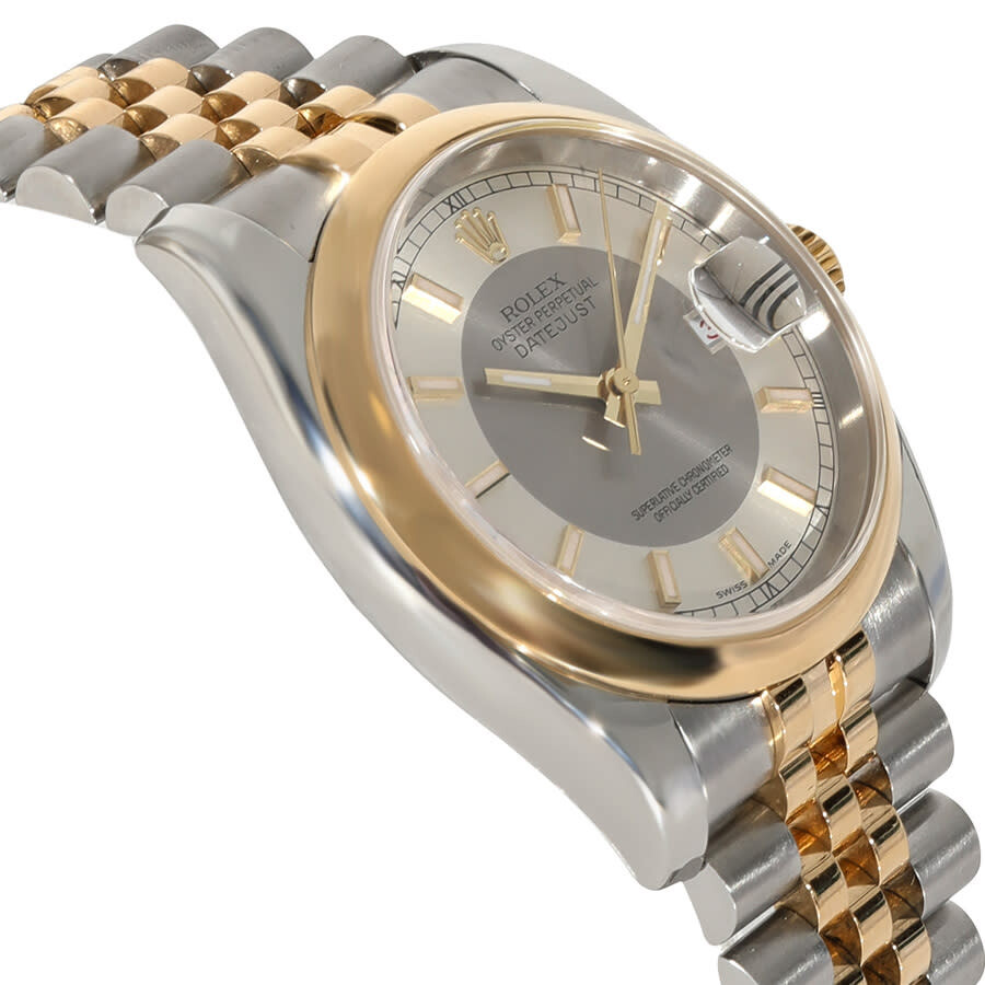 Rolex Pre-owned Rolex Oyster Perpetual Automatic Chronometer Silver ...