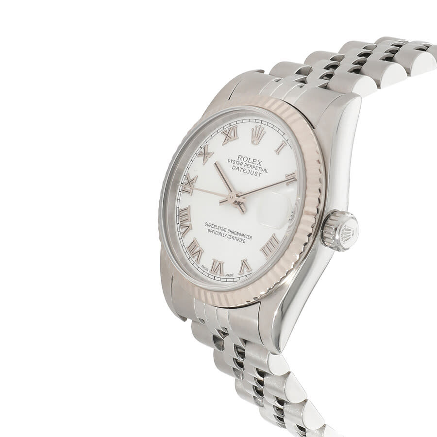 Rolex Pre-owned Rolex Oyster Perpetual Automatic Chronometer White Dial ...