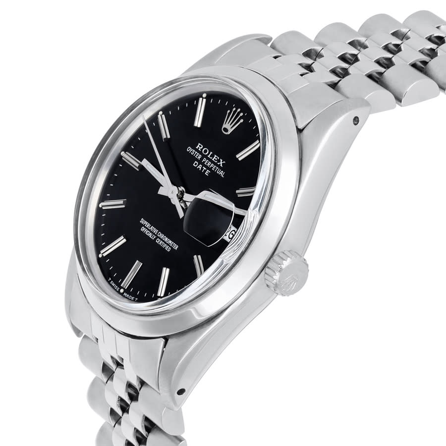 Rolex Pre-owned Rolex Oyster Perpetual Date Automatic Black Dial Ladies ...