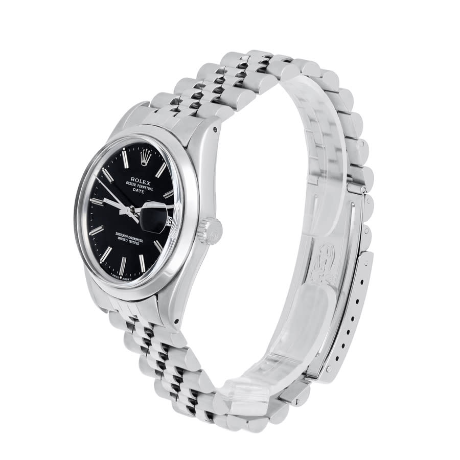 Rolex Pre-owned Rolex Oyster Perpetual Date Automatic Black Dial Ladies ...