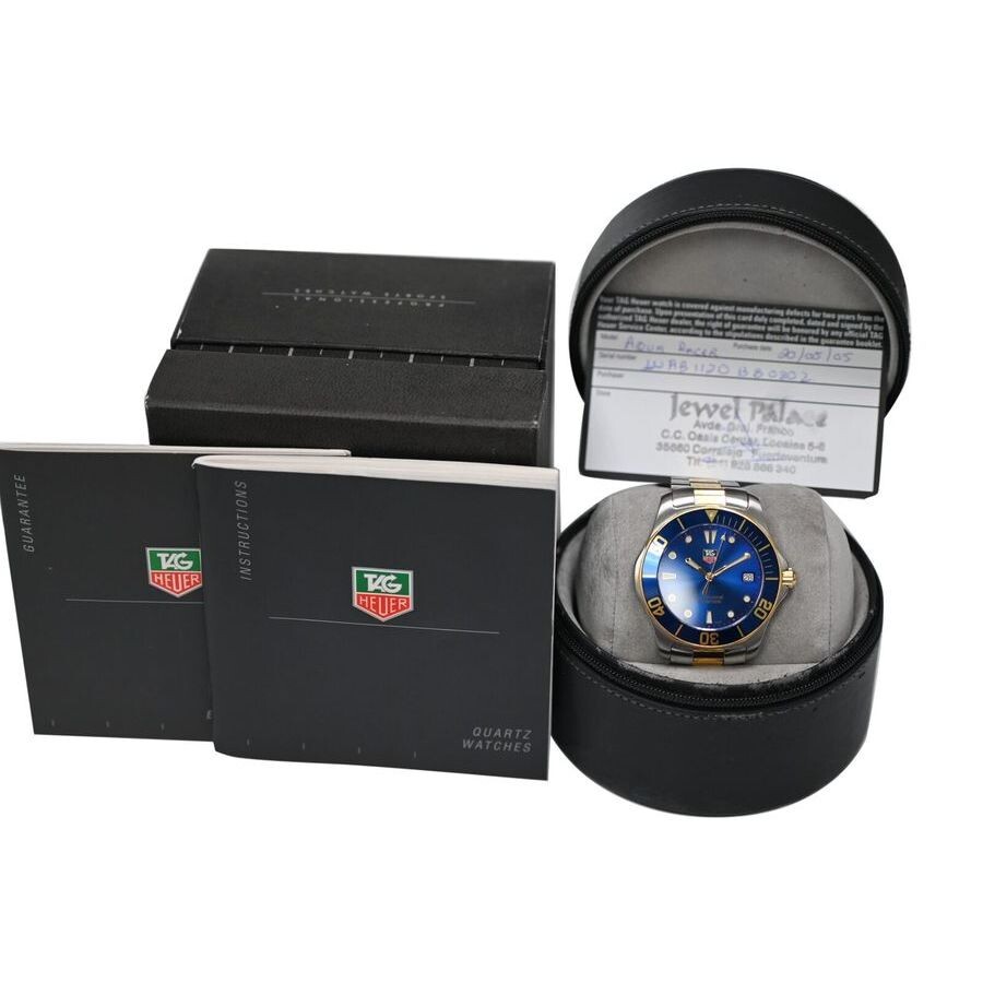 Tag Heuer Pre-owned Tag Heuer 2000 Aquaracer Blue Dial Men's Watch ...