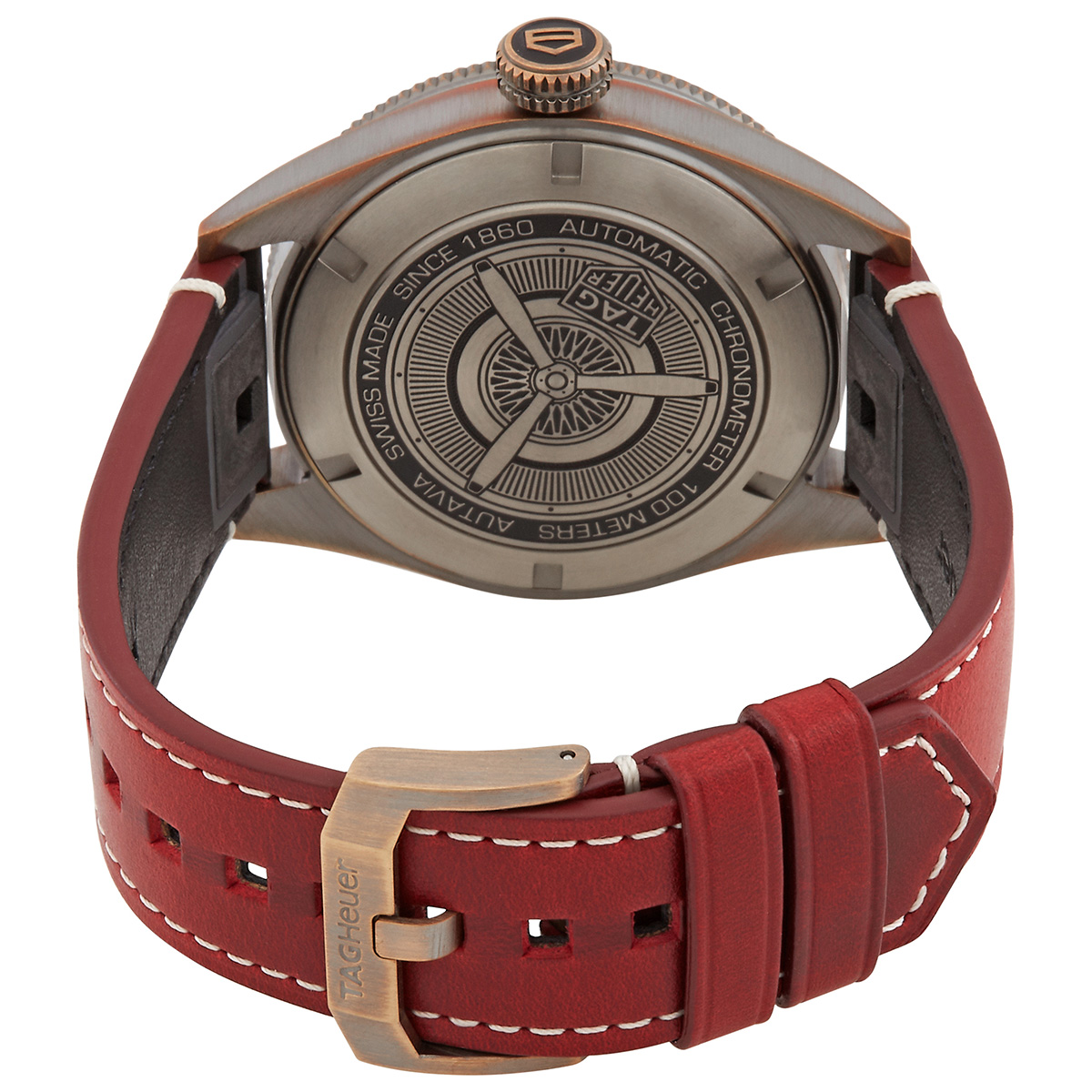 Tag Heuer Pre-owned Tag Heuer Autavia Automatic Red Dial Men's Watch ...