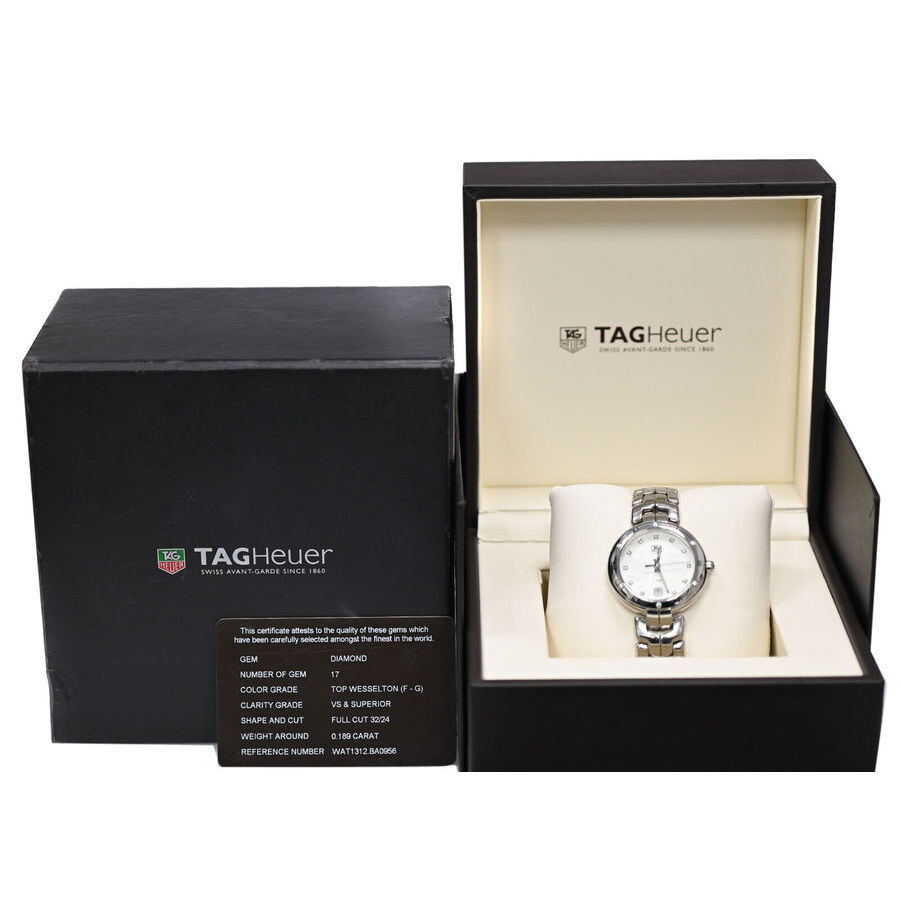 Tag Heuer Pre-owned Tag Heuer Link Quartz Diamond White Dial Ladies ...