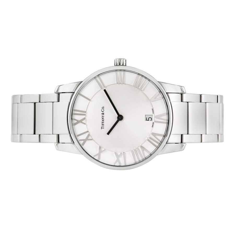 Tiffany & Co. Pre-owned Tiffany & Co. Atlas Dome Quartz Silver Dial Men ...