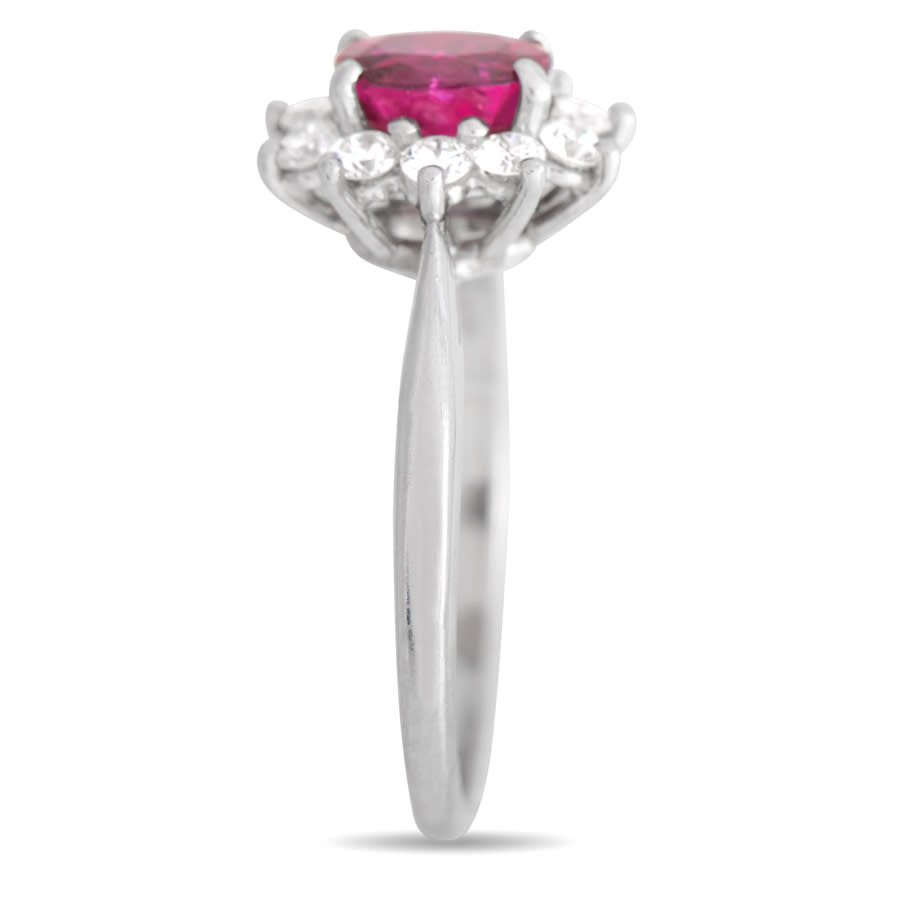Tiffany & Co. Pre-Owned Tiffany Co. Platinum 0.25ct Diamond and Ruby ...