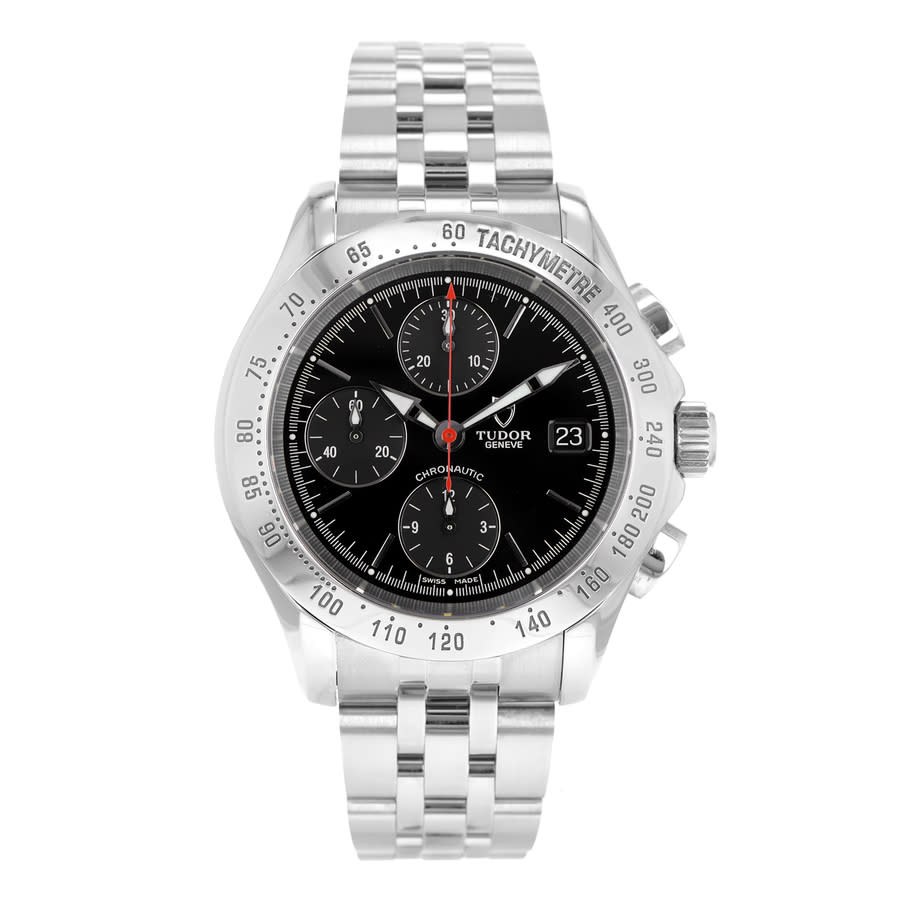 Tudor Pre-owned Tudor Chronautic Chronograph Automatic Black Dial Men's ...