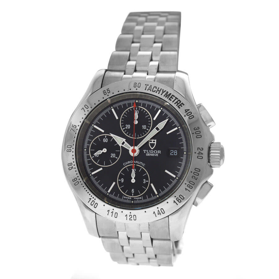 Tudor Pre-owned Tudor Chronautic Chronograph Automatic Black Dial Men's ...