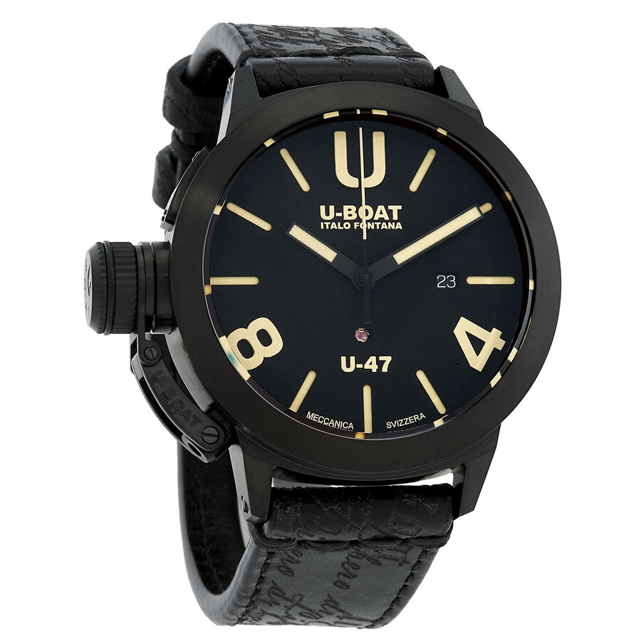 U-Boat Pre-owned U-Boat Classico U-47 Black Dial Men's Watch 9160 - Pre ...